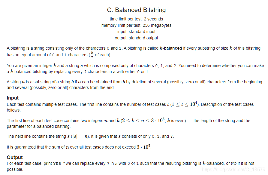 Codeforces Round #668 (Div. 2)-C. Balanced Bitstring_codeforces 1405c-CSDN博客