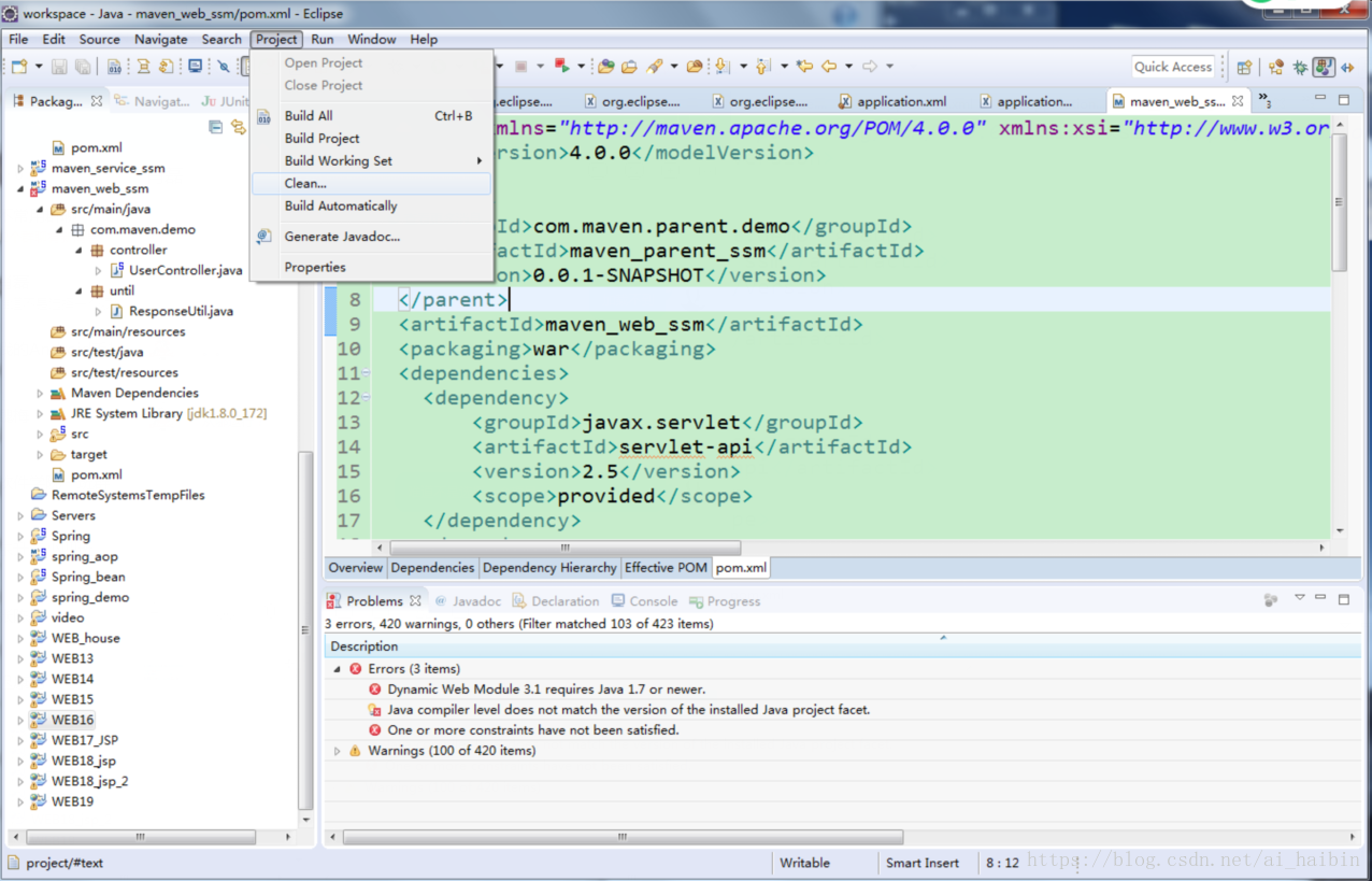 Description Resource Path Location Type The project was not built due ...