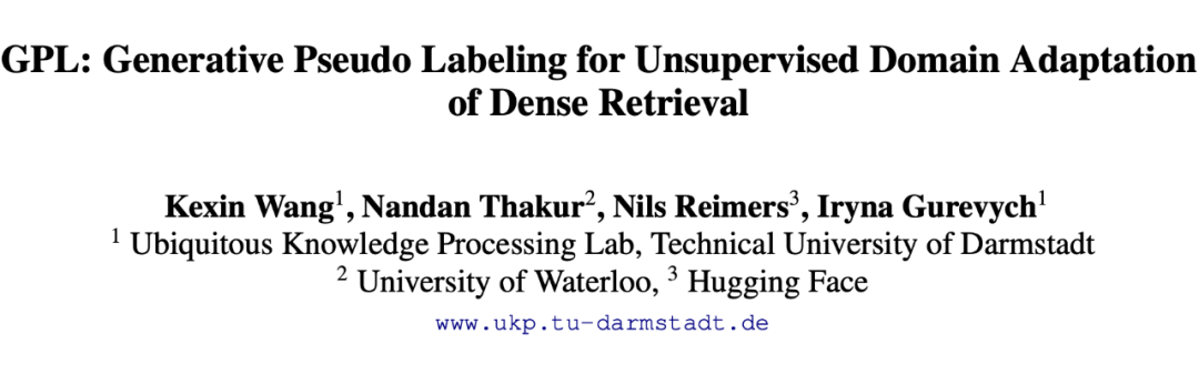 用于稠密检索的无监督领域适应方法—Generative Pseudo Labeling (GPL)-CSDN博客