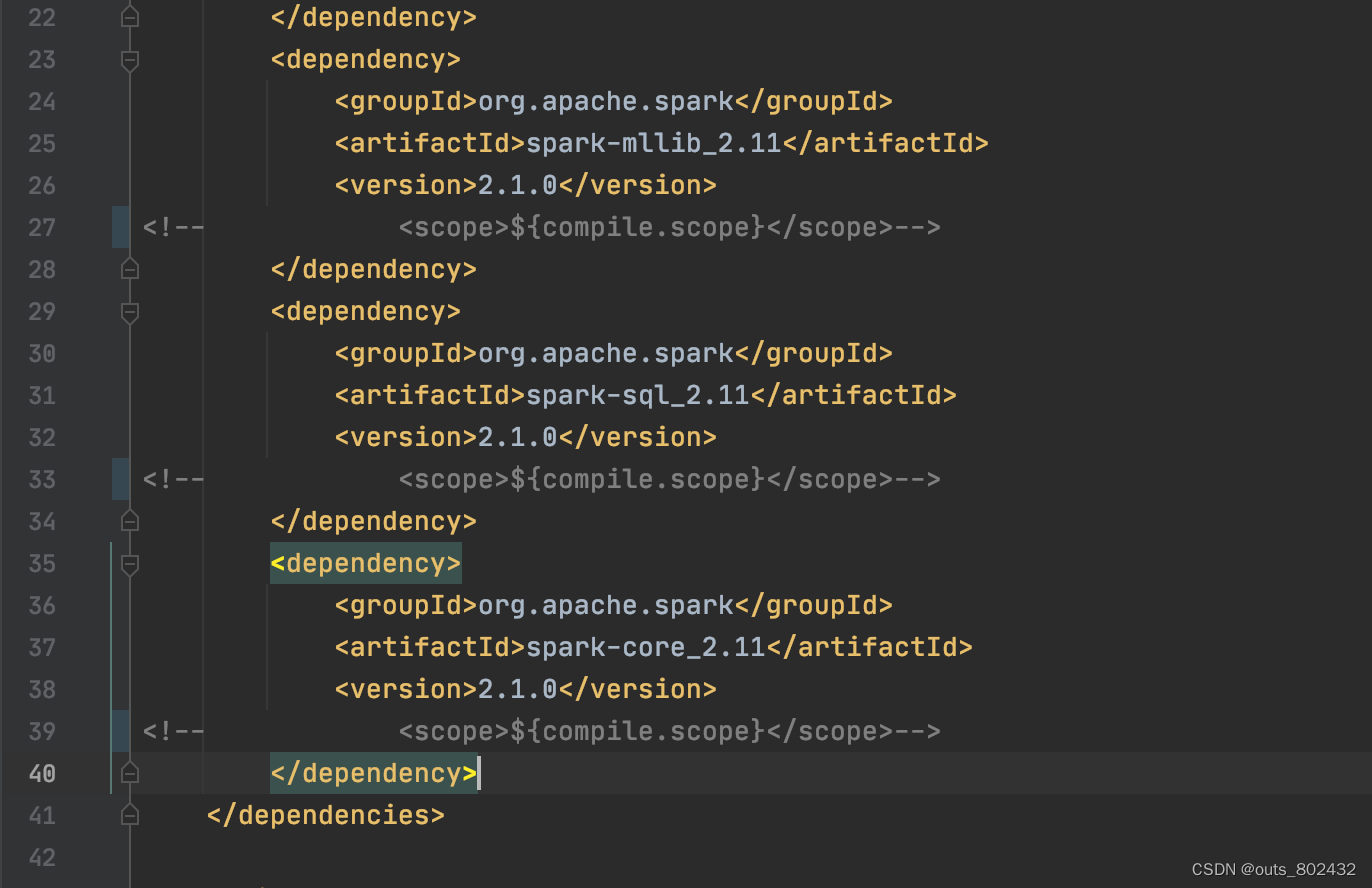 Exception in thread “main“ java.lang.NoClassDefFoundError: org/apache/spark/sql/SparkSession ...