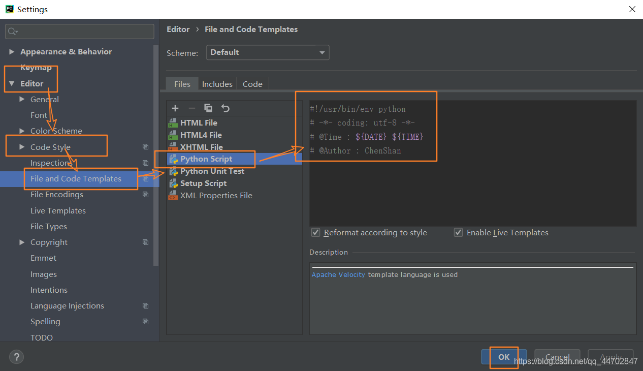 PyCharm 自动添加作者信息、创建时间等信息_python file and code template中添加创建时间-CSDN博客