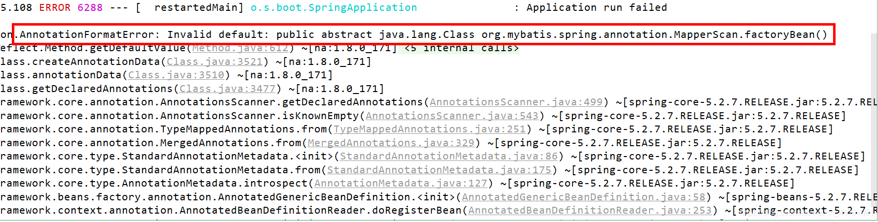 Springboot整合mybatisPlus 启动报错：java.lang.annotation.AnnotationFormatError_springboot集成mybatis-plus ...