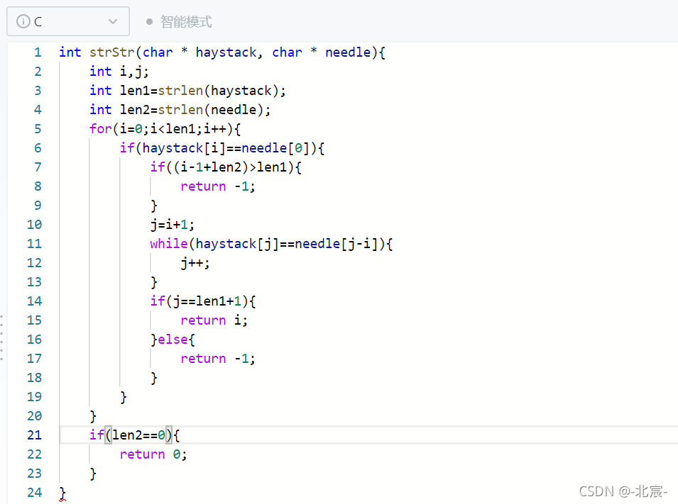 每日一题：【LeetCode】28.实现strStr（）_c语言实现strstr()函数。 给你两个字符串haystack和needle,请你在haystac-CSDN博客