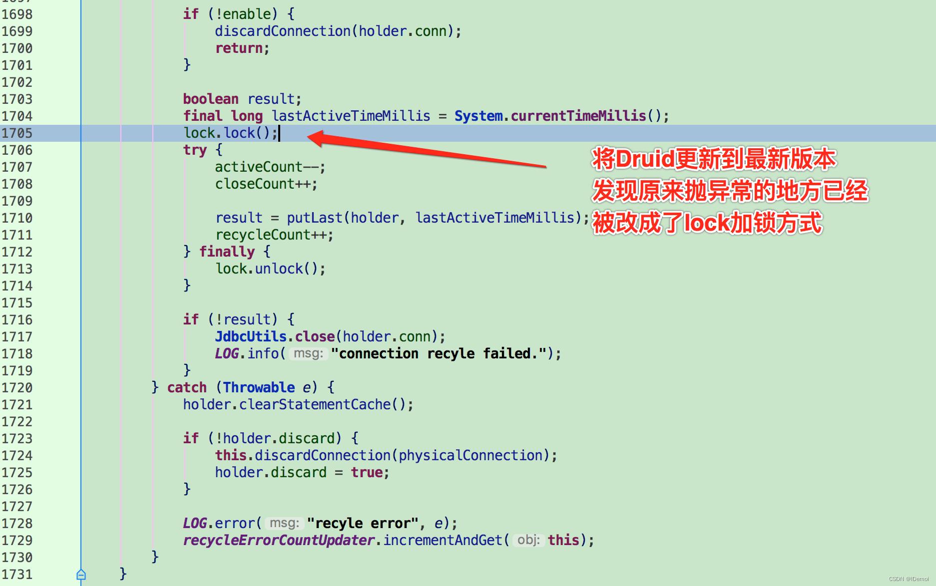 Druid出现DruidDataSource - recyle error - recyle error java.lang.InterruptedException: null异常排查与解决 ...