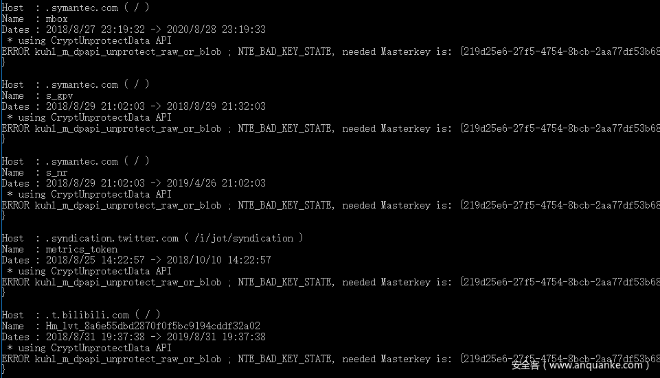 Mimikatz之DPAPI学习与实践_sekurlsa::dpapi 报错-CSDN博客