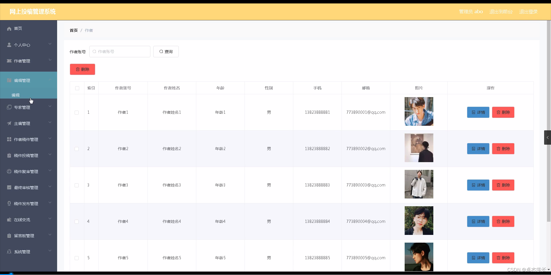 Java计算机毕业设计网上投稿管理系统(附源码、数据库)在线投稿审稿管理系统数据库设计 Csdn博客