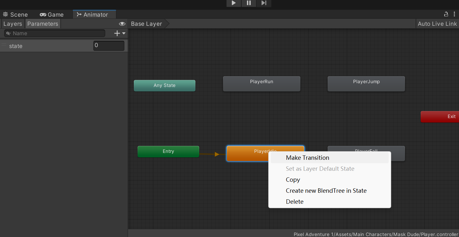 Unity入门实战（Pixel Adventure 1）- 4_unity 2d动画-CSDN博客