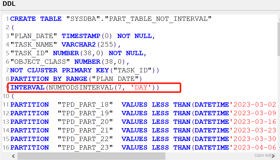 达梦数据库分区表新增分区键值interval类型（在线重定义）_达梦 interval-CSDN博客