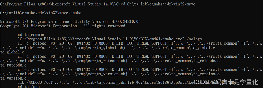 Windows系统下安装TA_Lib教程_ta-lib-0.4.0-msvc.zip-CSDN博客