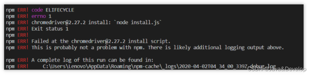 npm ERRchromedriver2.46.0 install node install.js报错_npm chromedriver install: node install.js-CSDN博客
