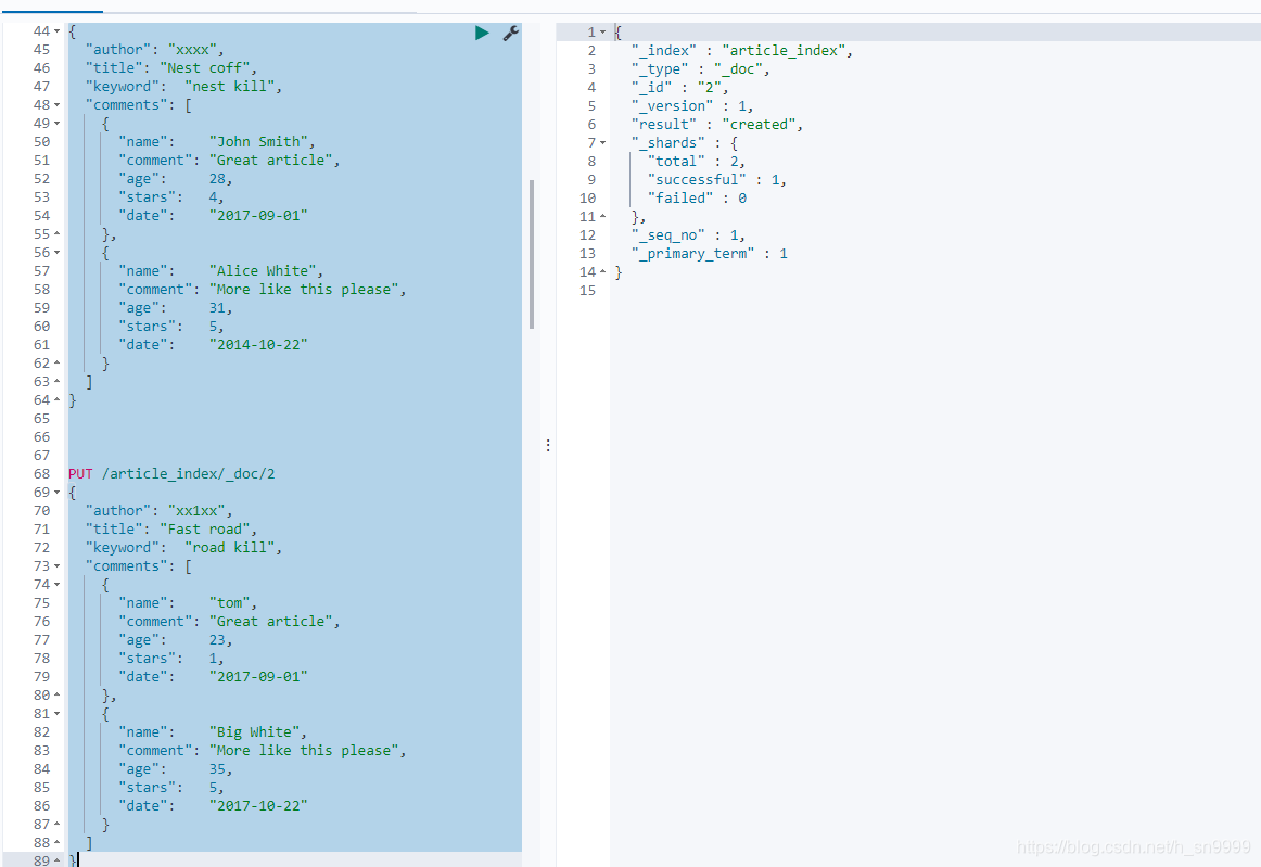 Elasticsearch 7 嵌套mapping创建及插入查询操作, 含JAVA操作_es嵌套mapping-CSDN博客