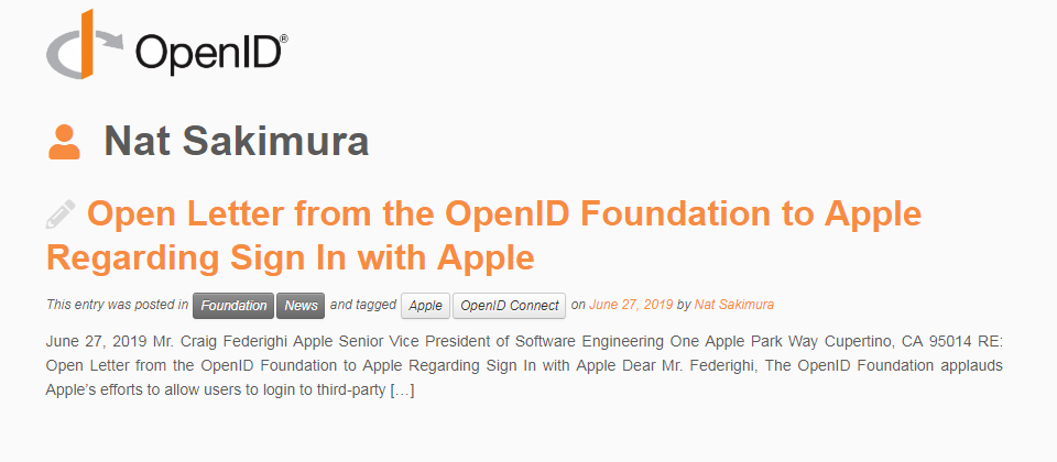 OpenID基金会对苹果发出Sign with Apple终究未完全标准化-CSDN博客