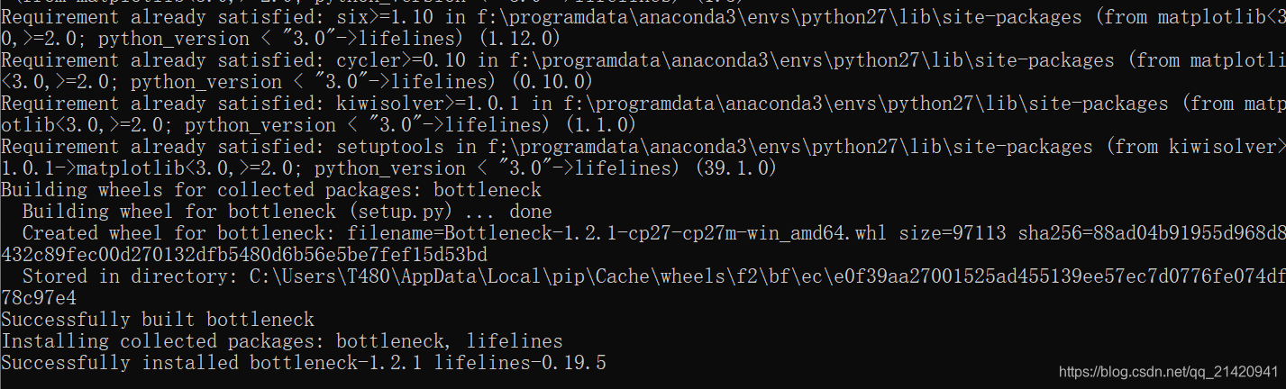 python2.7 安装 lifelines 时 bottleneck 安装错误解决_notebookpython3安装lifelines缺少formulaic、autograd包-CSDN博客