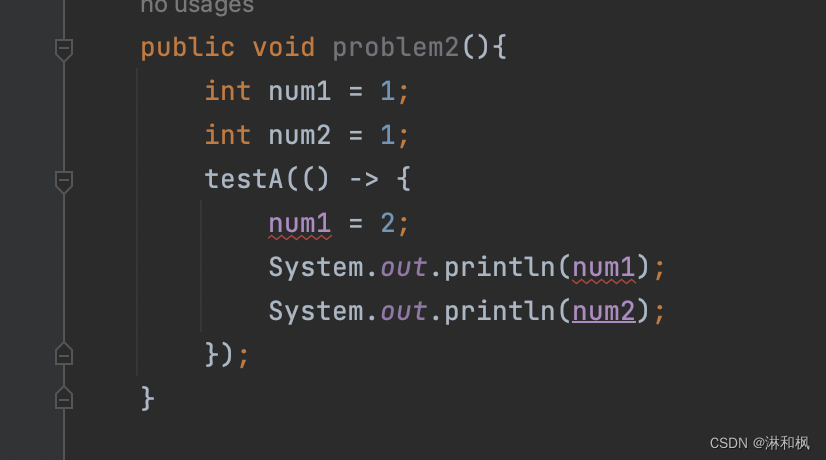 java中lambda表达式报错原因分析：Variable used in lambda expression should be final or effectively final_常量 ...