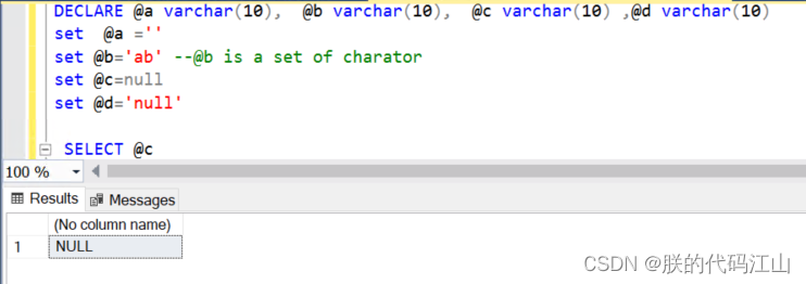 Sql Server 需要赋null 值，如何赋值？‘‘等于 Null 么？null值如何在数据记录中显示，是否可在客户端配置？sqlserver将值设置为null Csdn博客