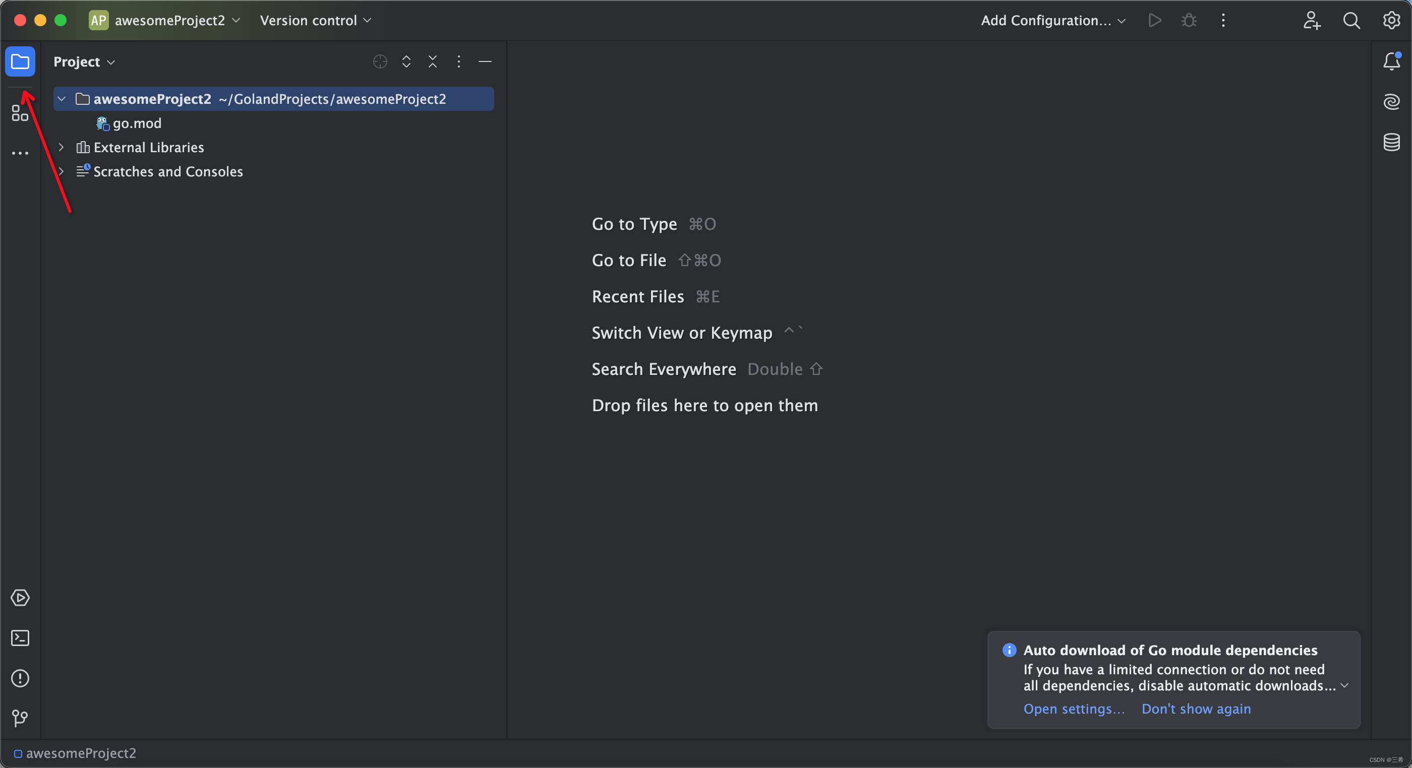 mac 使用goland创建项目，编译运行程序_mac goland新建项目-CSDN博客