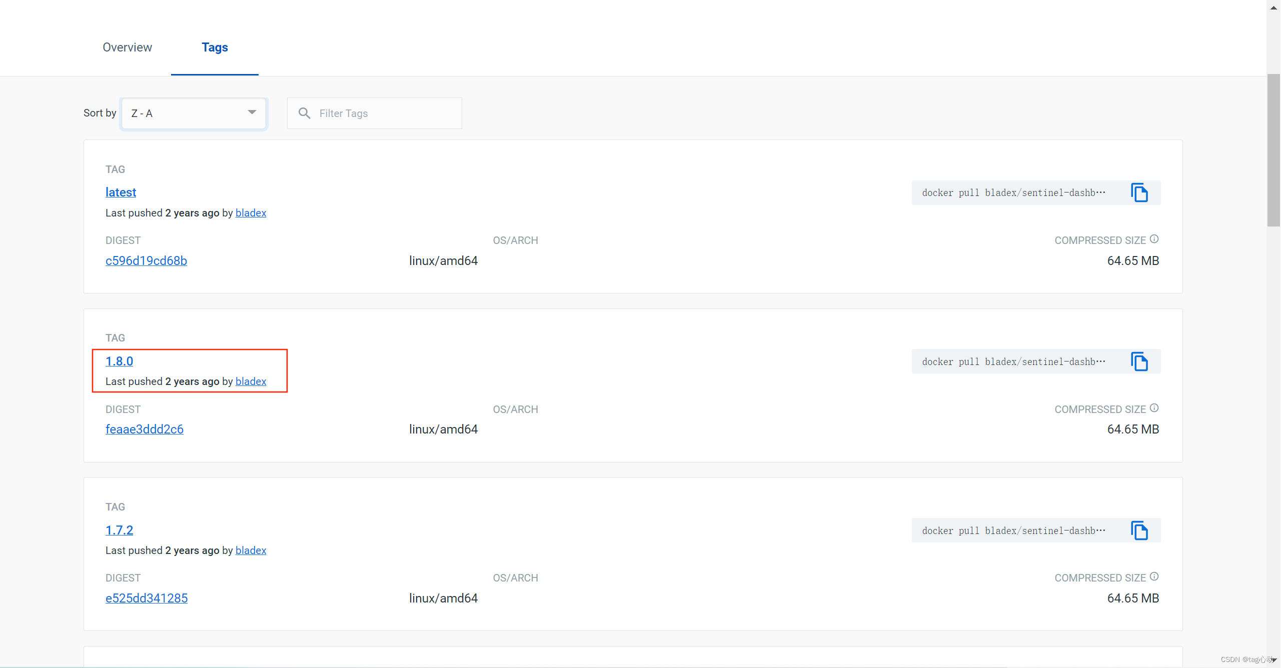 Docker安装sentinel Dashboard最新版 Docker容器 Csdn专栏