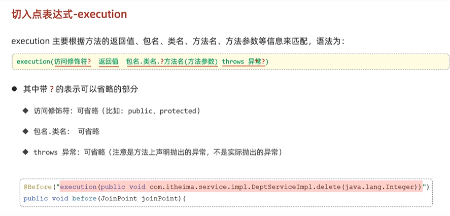 Java202304java学习笔记第五十七天员工管理 Aop基础 切入点表达式 Execution Csdn博客