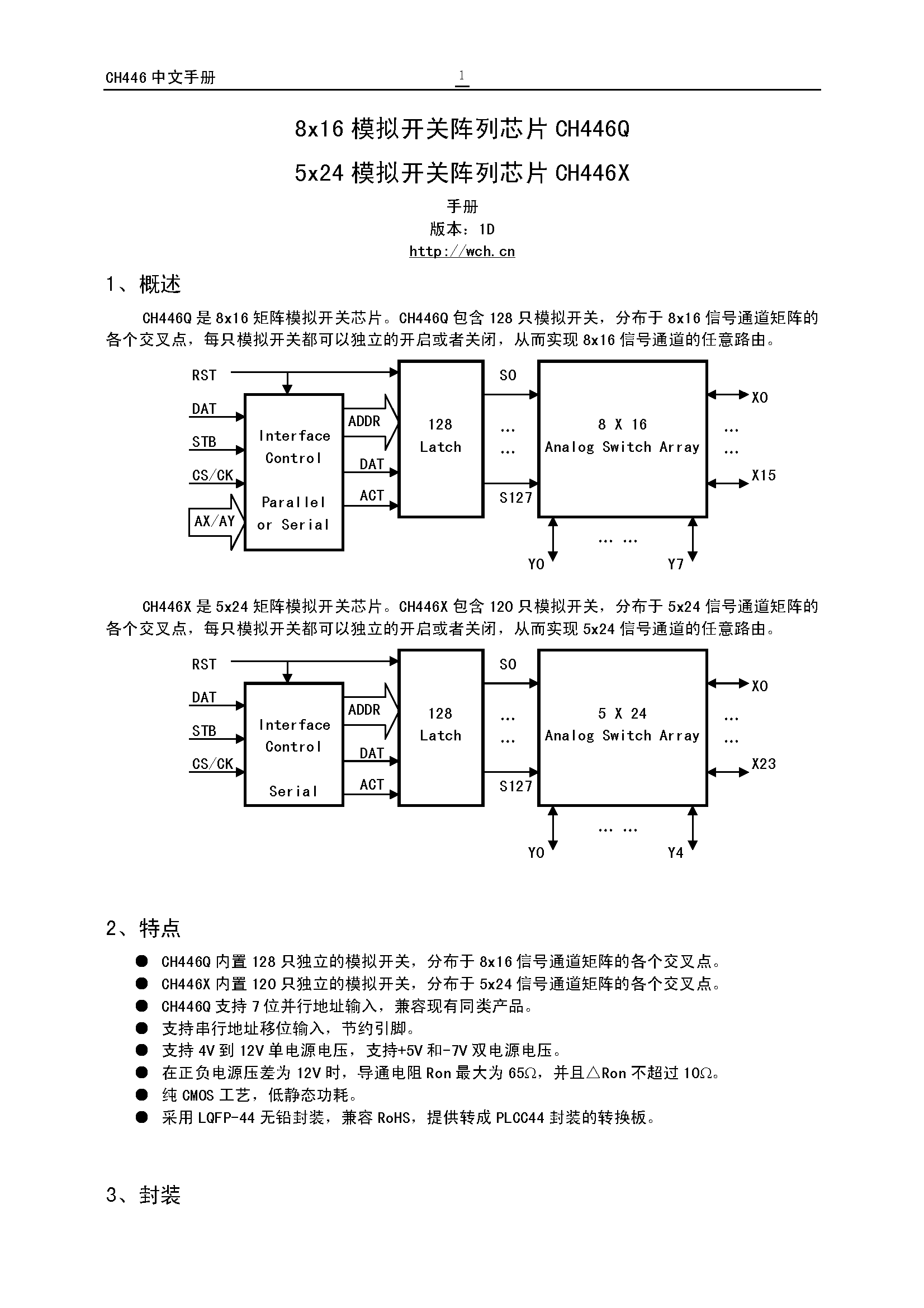 CH446Q 模拟开关矩阵芯片-CSDN博客
