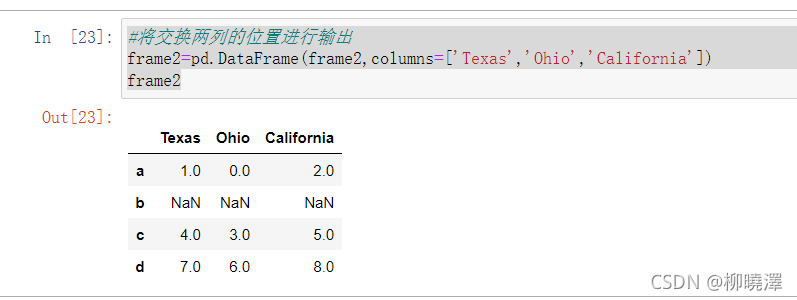 DataFrame交换两列_dataframe调换两列位置-CSDN博客