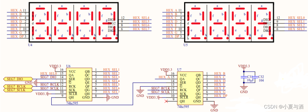 【FPGA零基础学习之旅#12】三线制数码管驱动（74HC595）串行移位寄存器驱动_74hc595驱动数码管-CSDN博客