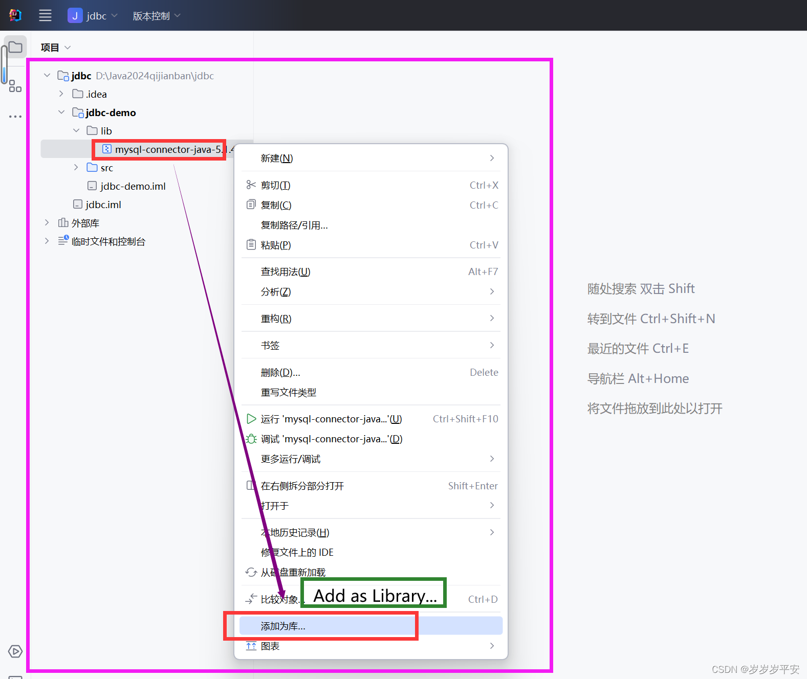 JDBC(简介、入门与IDEA中导入MySQL的驱动)_mysql jdbc驱动-CSDN博客