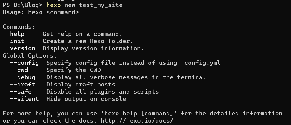 配置hexo的一点小问题：usage Hexo ＜command＞为什么hexo报错usage Csdn博客 