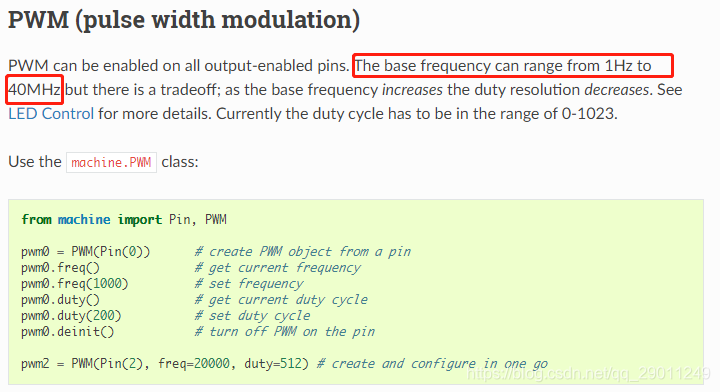 ESP8266 MicroPython PWM使用注意_esp8266 pwm频率-CSDN博客