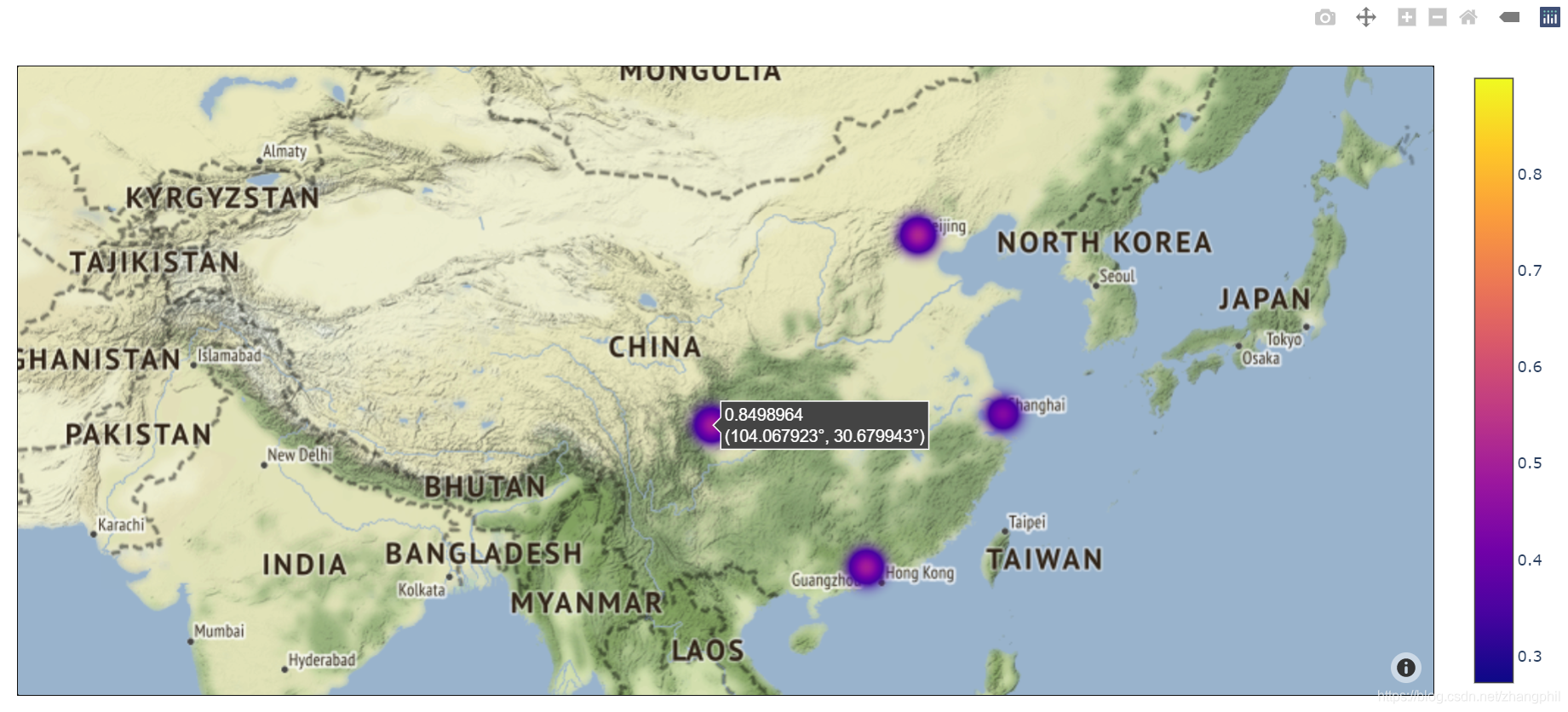 Python地理可视化：plotly绘制mapbox地图热力密度图_plotly mapbox-CSDN博客