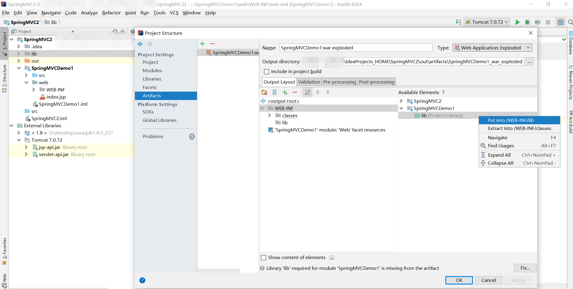 IDEA启动web项目报错 Servlet [DispatcherServlet] in web application [] threw load() exception-CSDN博客