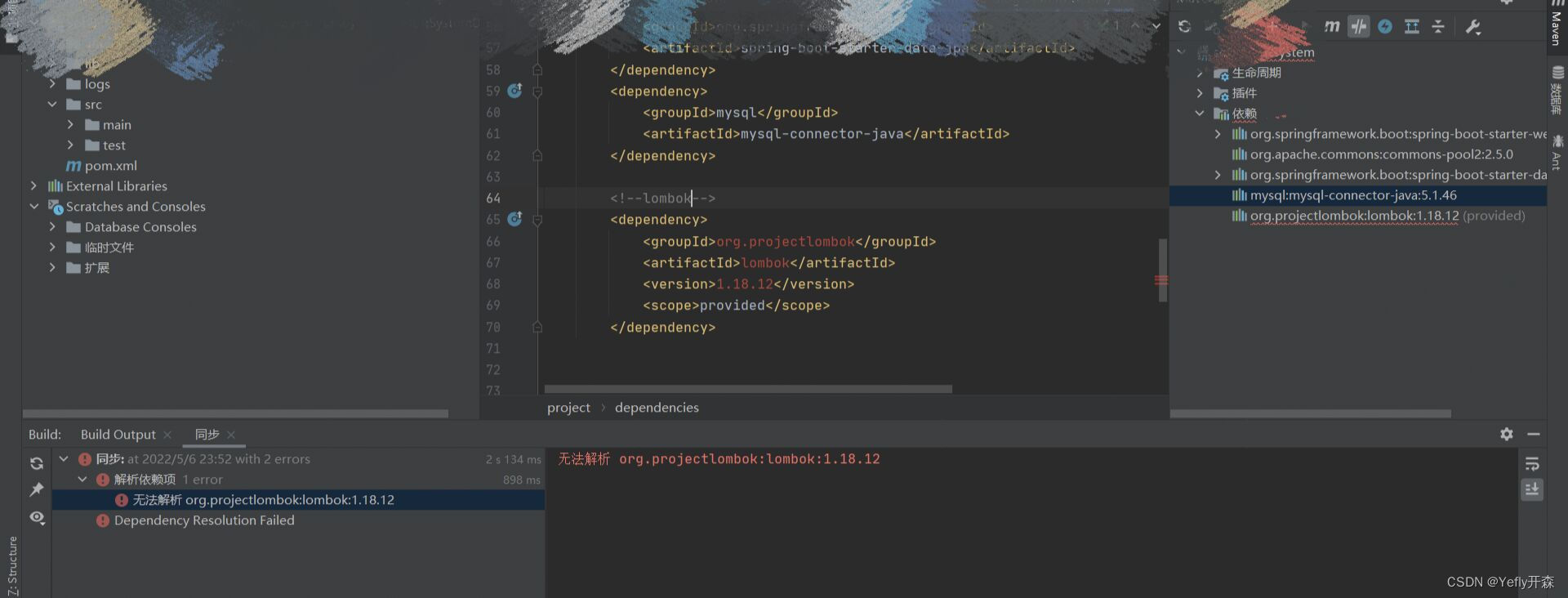 插件下好导入依赖但是Maven报红_dependency 'org.projectlombok:lombok:1.18.30' not -CSDN博客