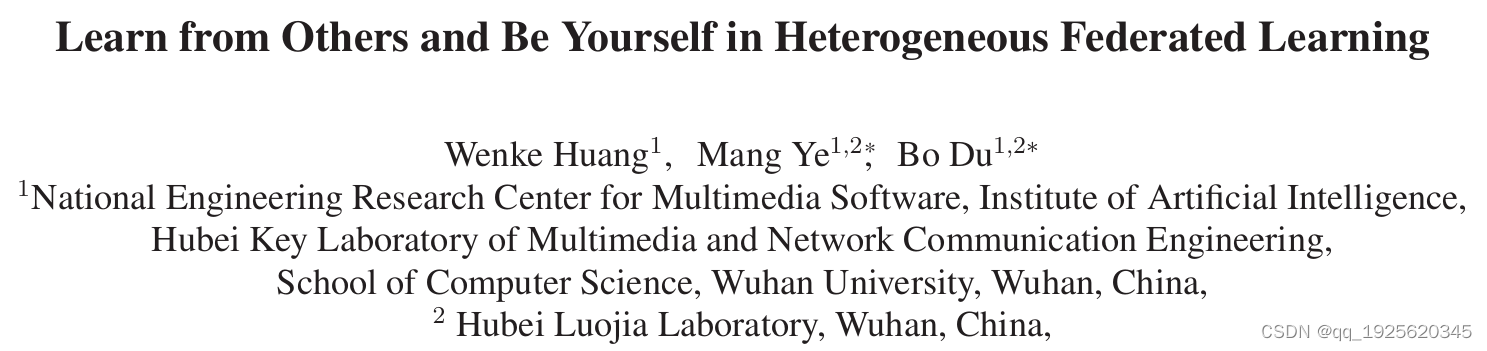 FCCL：Learn from others and Be yourself in Heterogeneous Federated Learning-CSDN博客