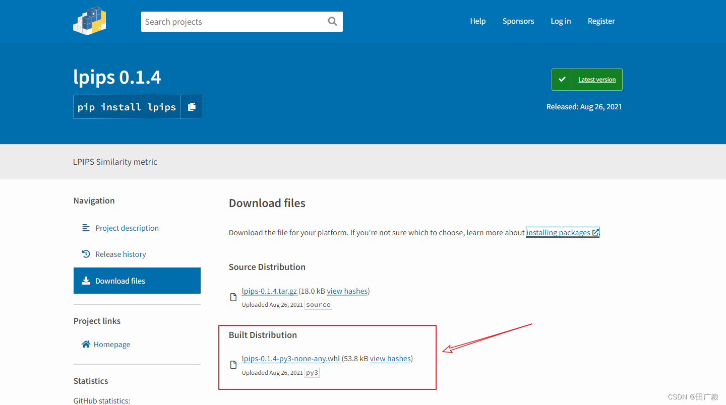 ModuleNotFoundError:No Module named‘lpips‘问题怎么解决？_modulenotfounderror: no module named 'lpips-CSDN博客