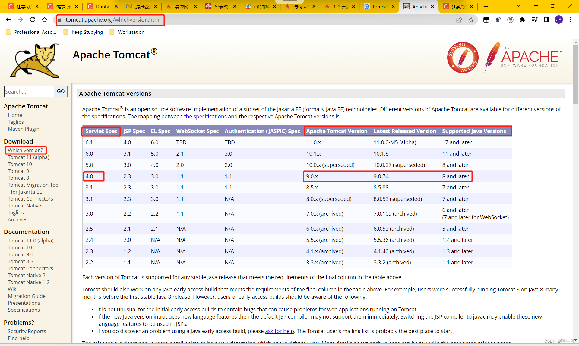 Tomcat 与 servlet 、JDK 的版本对应关系_servlet版本对应jdk版本-CSDN博客