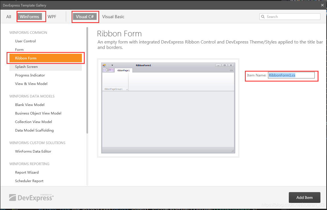 DevExpress学习（一）——创建Ribbon Form风格界面_ribbonform-CSDN博客