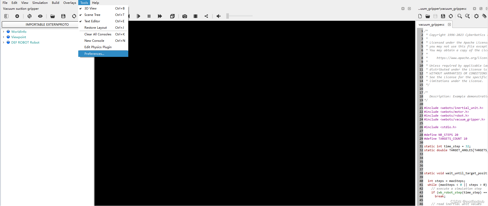 Webots教学 第一章：软件安装和基本设置_webots下载-CSDN博客