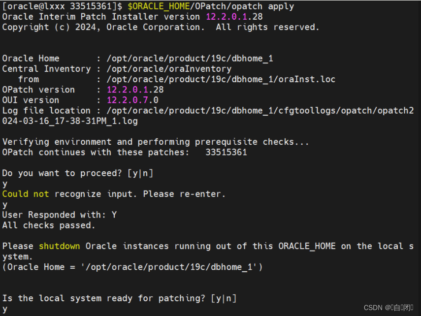 ORACLE19c单机静默安装及补丁升级_oracle补丁安装-CSDN博客