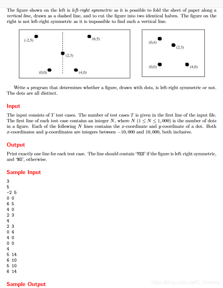 Symmetry UVA - 1595（ set+pair ）-CSDN博客