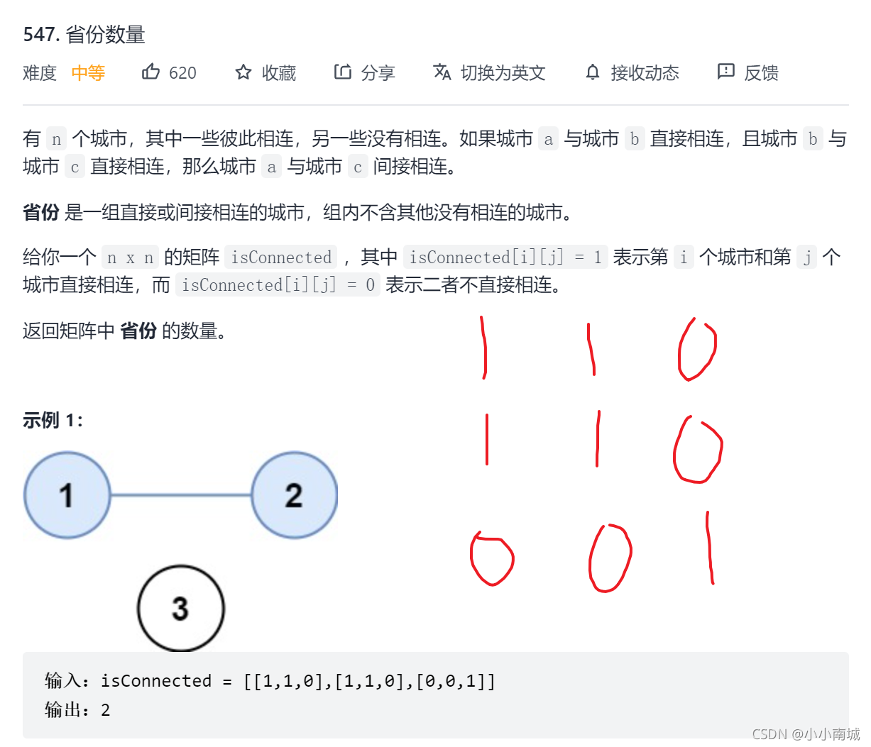 Leetcode547 省份数量-CSDN博客