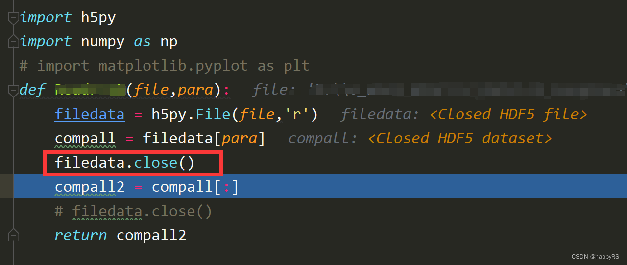 Python Hdf5读取问题(closed Dataset Csdn博客
