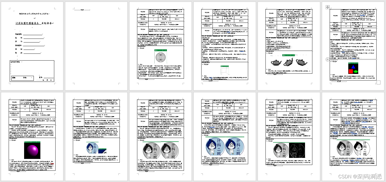 2023 hnust 湖科大 计算机图形图像实验报告和代码及教材习题答案_计算机图形图像实验报告湖南科技大学-CSDN博客
