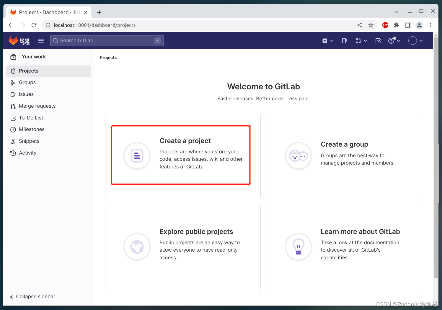 CentOS 7安装GitLab、创建用户、创建Repo、拉取推送_centos7安装gitlab后提示需要注册账号-CSDN博客