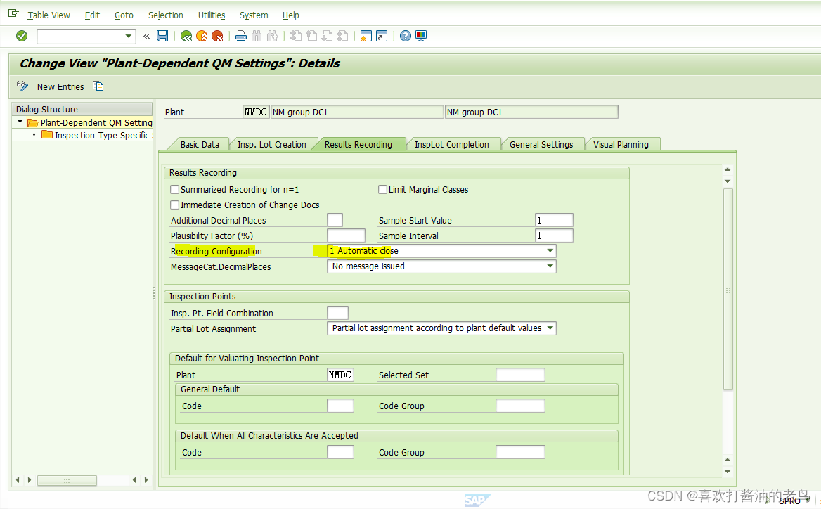 SAP QM 事务代码QE01录入结果后回车，为啥不弹出Manual Valuation窗口？_sap qm qe01-CSDN博客
