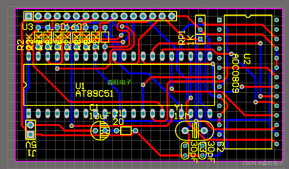 基于51单片机数字电压表的设计(PCB+原理图+仿真+论文+代码)_数字电压表pcb-CSDN博客