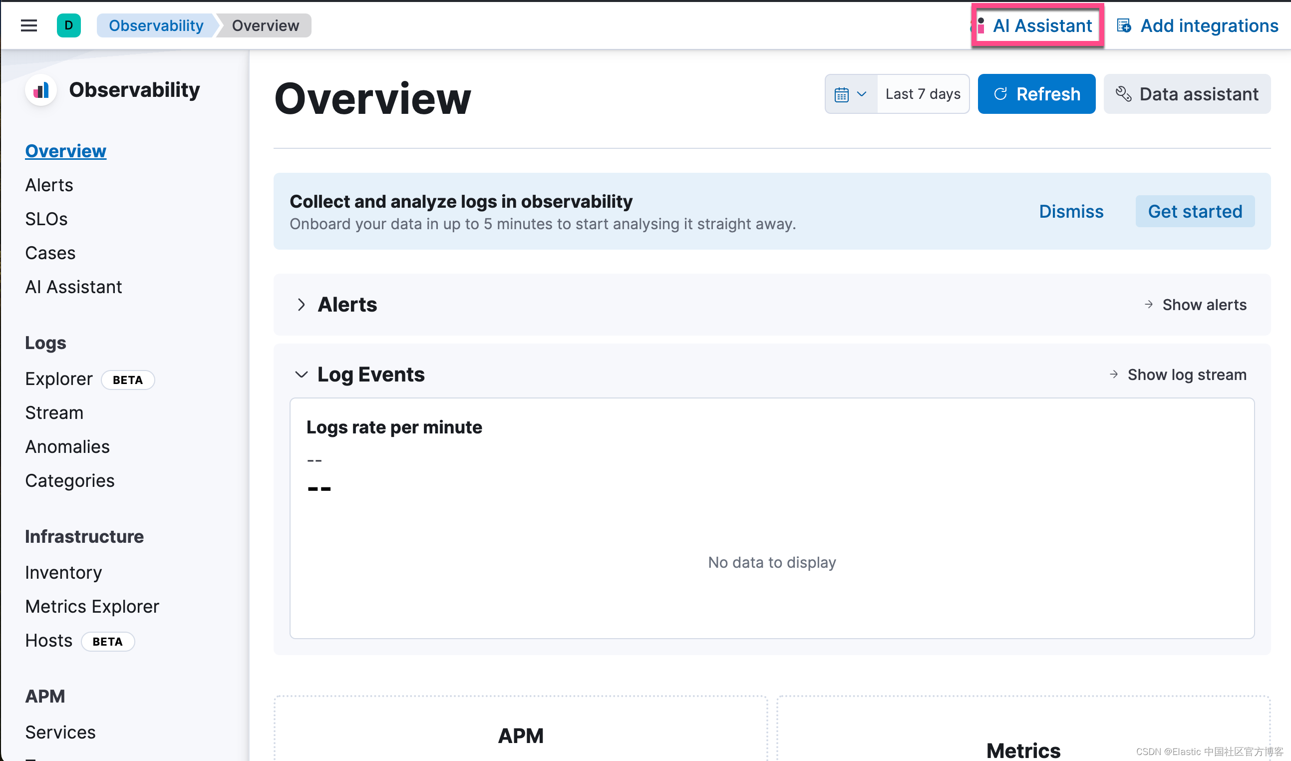 使用 Elastic AI assistant for Observability 来分析日志_基于ai的日志分析工具-CSDN博客