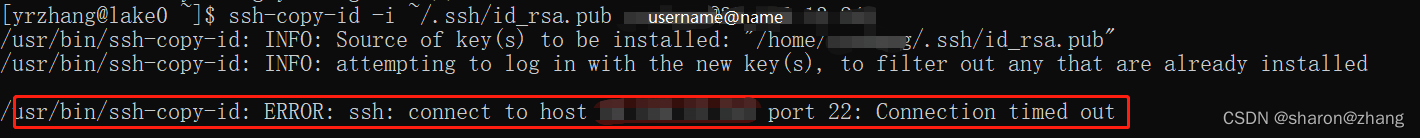 设置ssh免密登录出现问题：/usr/bin/ssh-copy-id: ERROR: ssh: connect to host : Connection timed out_ssh ...