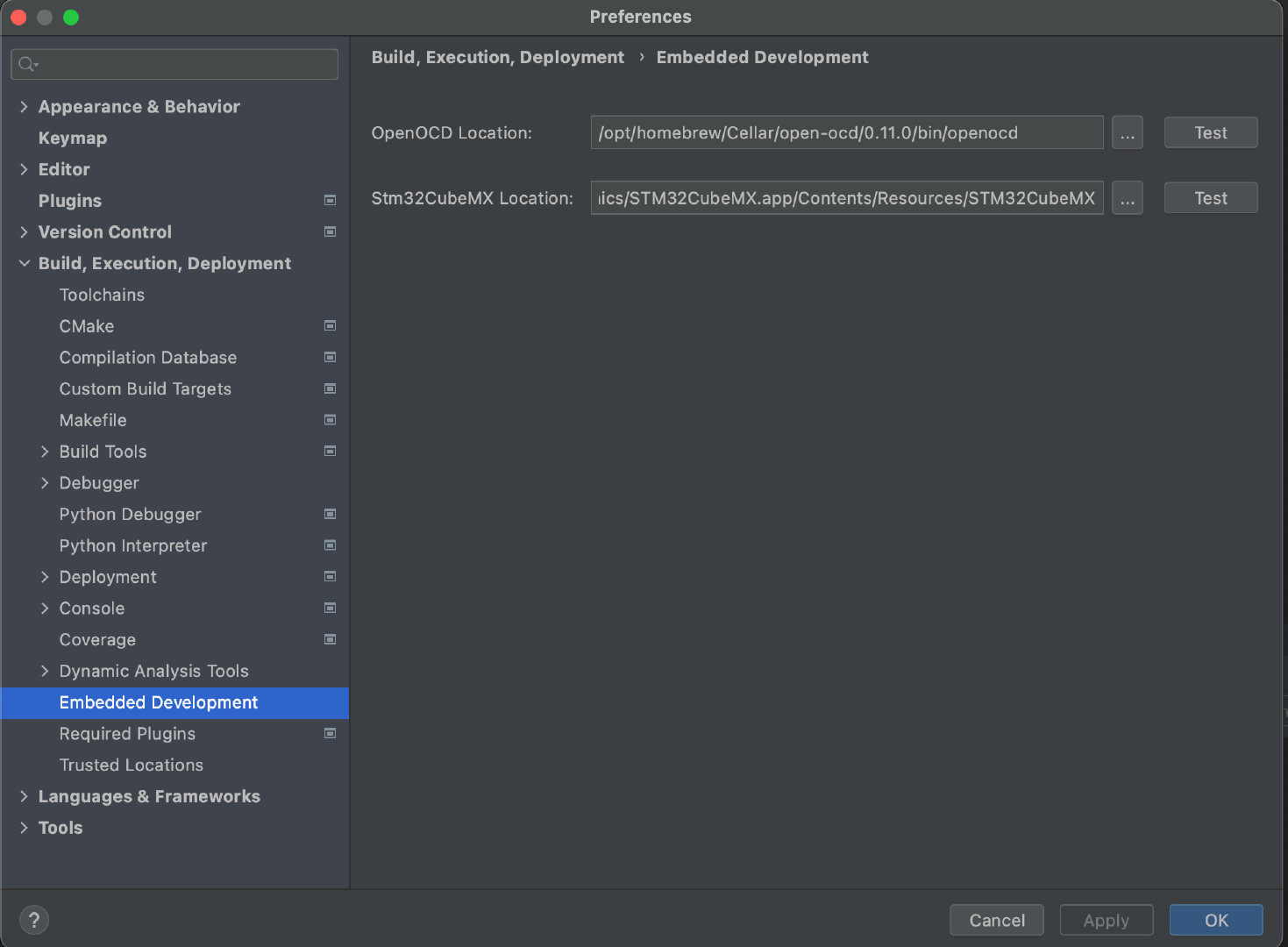 【Mac+CLion+STM32+JLink】Mac上使用STM32CubeMX和CLion搭建嵌入式开发环境（以及串口调试）_mac clion openocd-CSDN博客