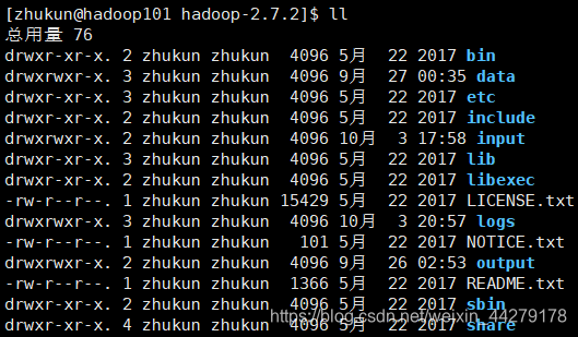 大数据之hadoop（三） Hadoop运行模式之本地运行模式（实现官方grep案例和wordcount案例）hadoop Wordcount和grep Csdn博客