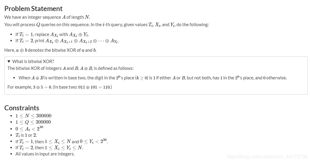 ABC185 F - Range Xor Query（线段树）-CSDN博客