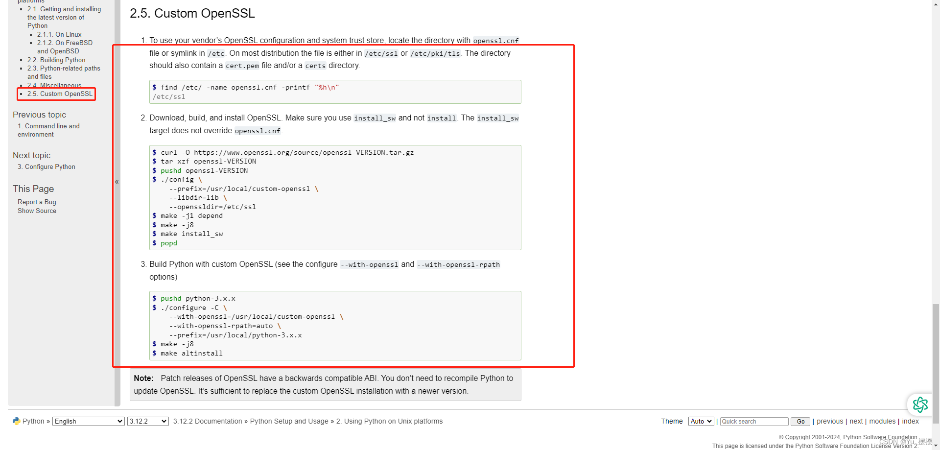 centos7中python3.10找不到openssl解决方案_python3.10 openssl-CSDN博客